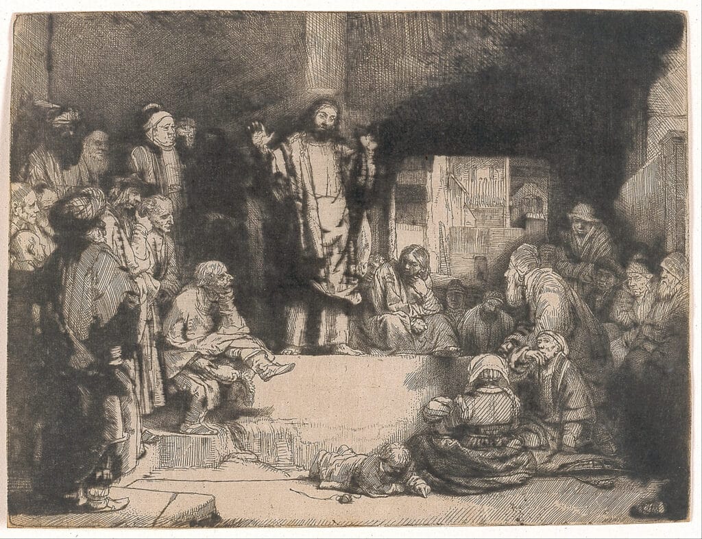 Jesús predicando. Rembrandt - Arguments